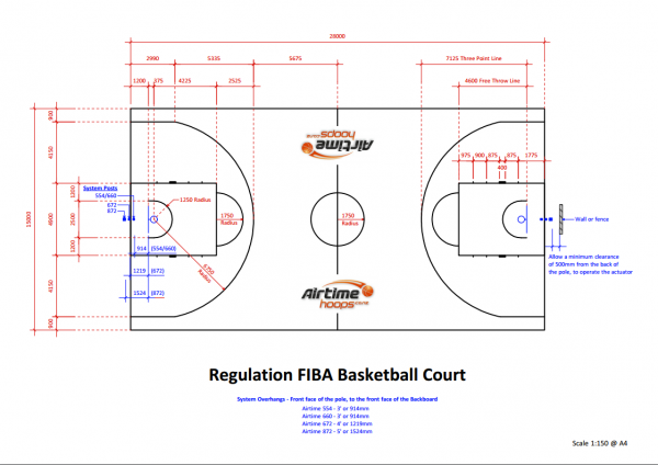 Court Dimensions | Airtime Hoops